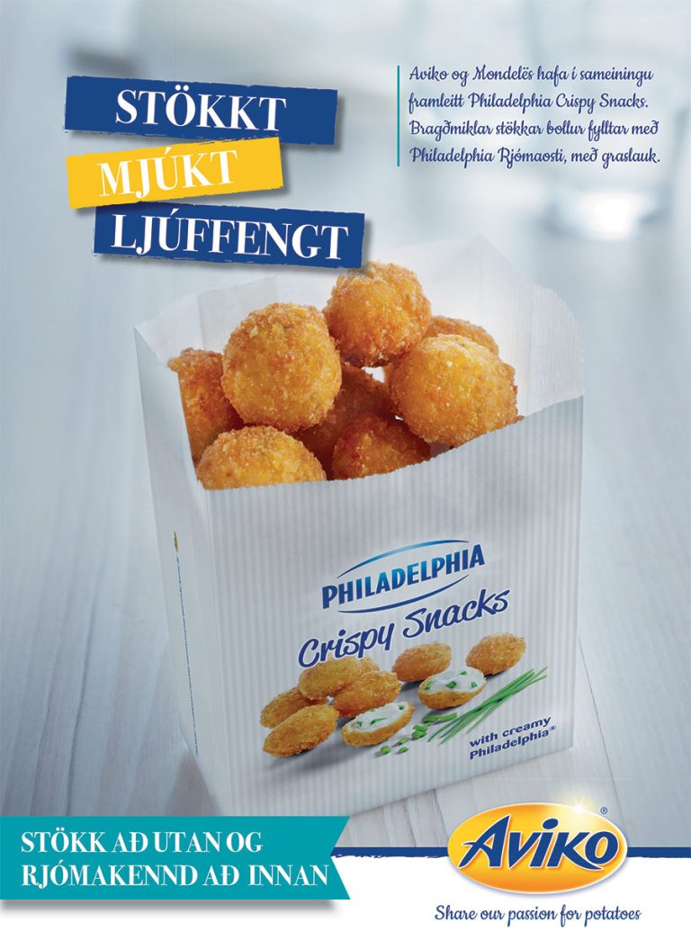 Nýtt – AVIKO Crispy Snacks með Philadelphia osti – Veitingageirinn.is ...